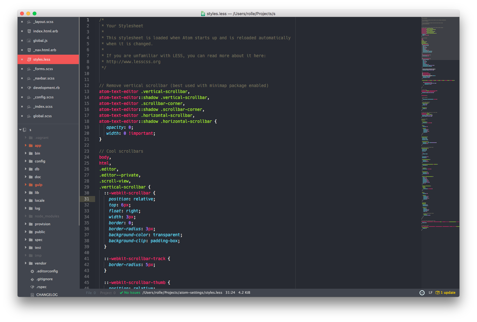 GitHub - ronilaukkarinen/atom-settings: Atom settings and theme tweaks ...